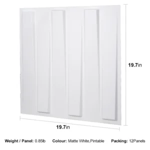 DIVINE DIMOND WHITE-3D Texture - Pack of 12 Stylish PVC Panels ...